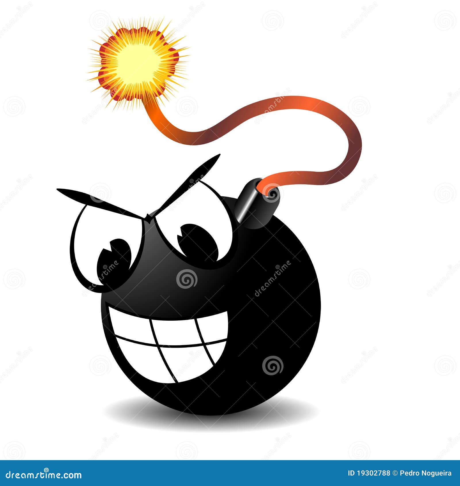 Mad bomb stock vector. Illustration of cartoon, aggressive - 19302788