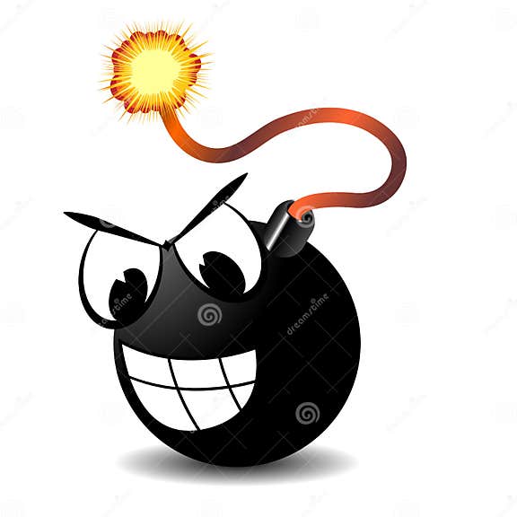 Mad bomb stock vector. Illustration of cartoon, aggressive - 19302788