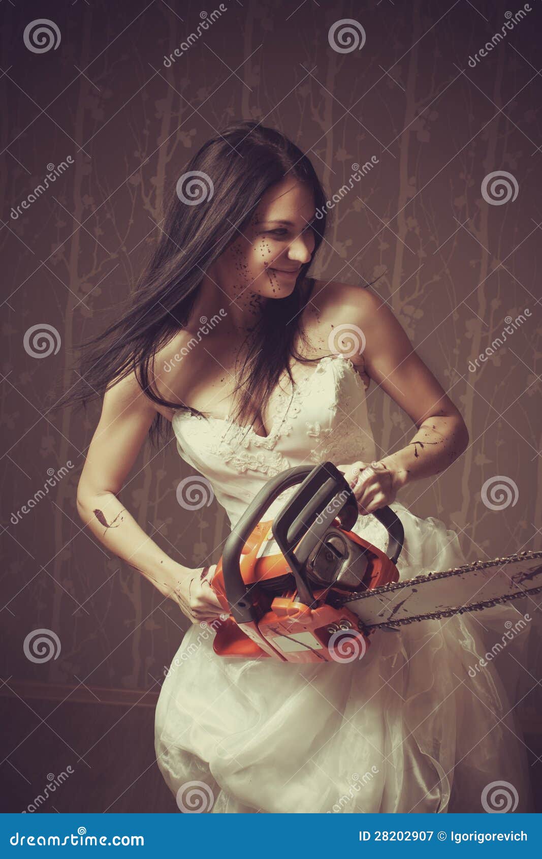 Mad bride stock image. Image of horrible, blood, insanity - 28202907
