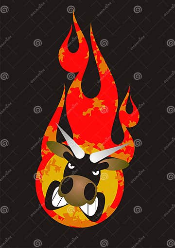 Mad Bull stock vector. Illustration of decoration, bull - 2512239