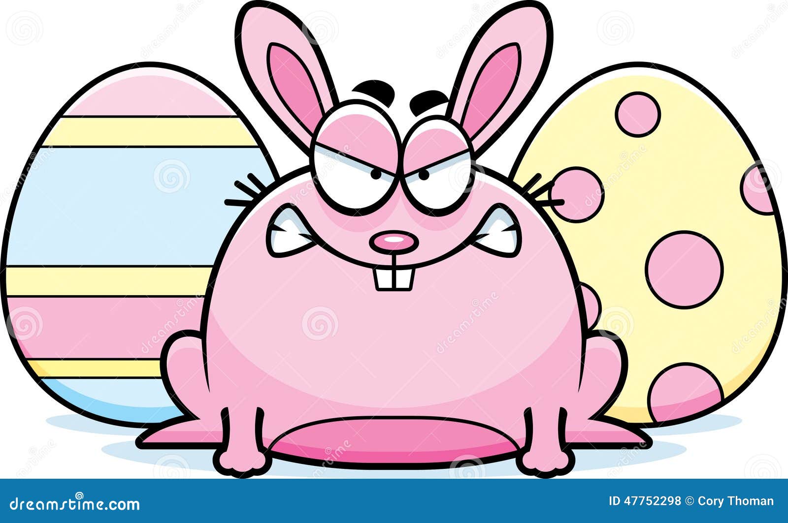 Mad Cartoon Easter Bunny stock vector. Illustration of bunny - 47752298