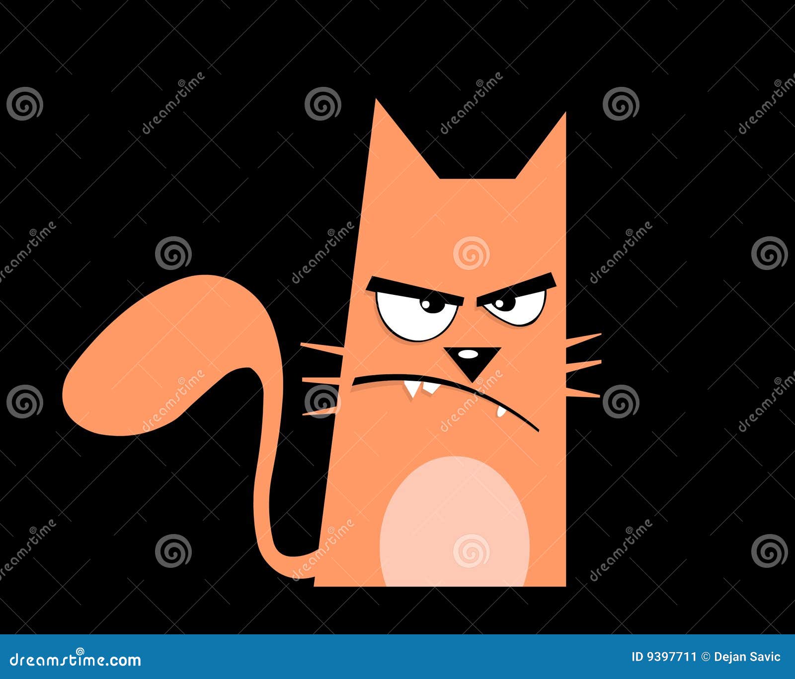 Mad Cat stock illustration. Illustration of emotion, mouse - 9397711
