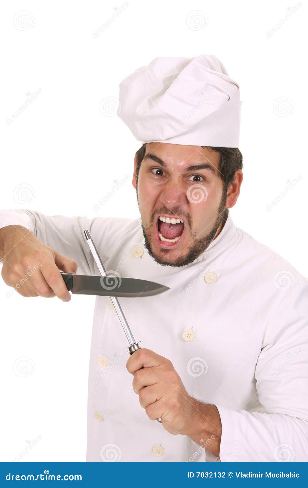Mad chef stock photo. Image of adult, male, cuisine, angry - 7032132