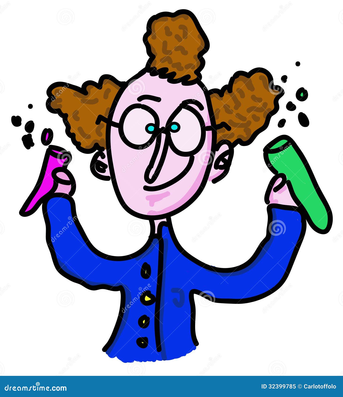 The mad chemist stock vector. Illustration of theories - 32399785