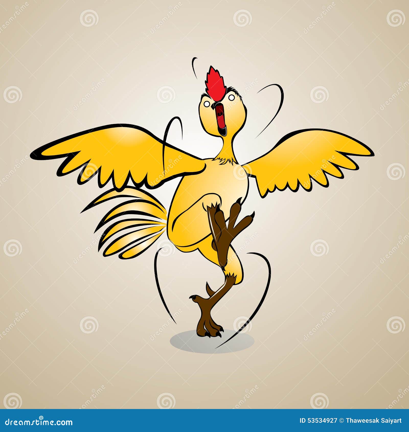 Mad chicken. stock vector. Illustration of illustrations - 53534927
