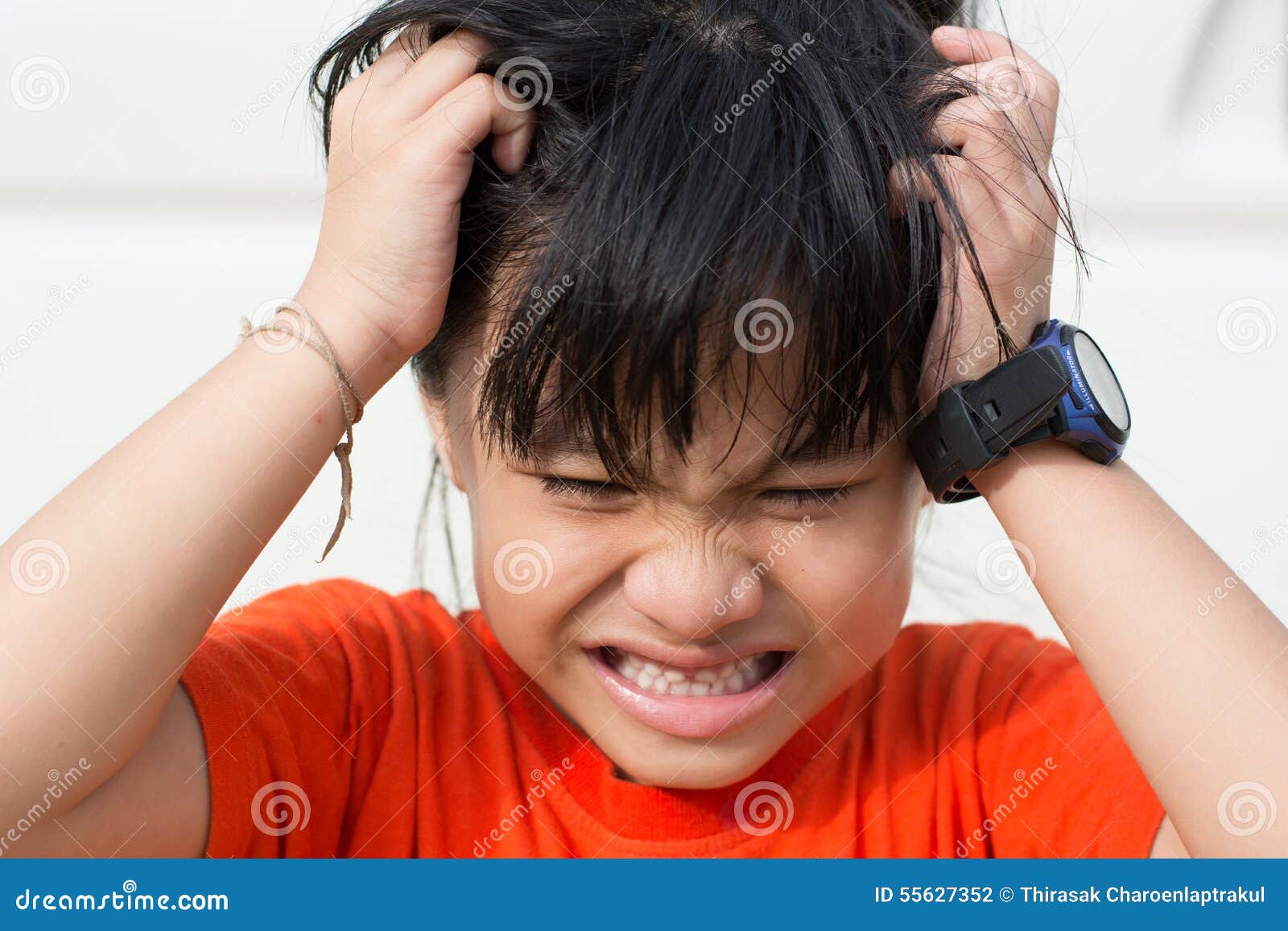 Mad Child stock photo. Image of casual, face, girl, idea - 55627352