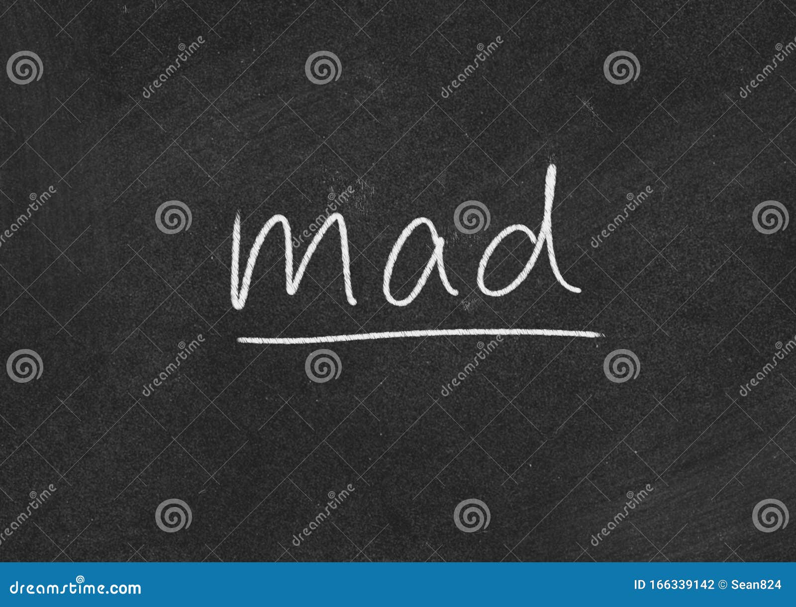 Mad stock photo. Image of blackboard, concept, word - 166339142