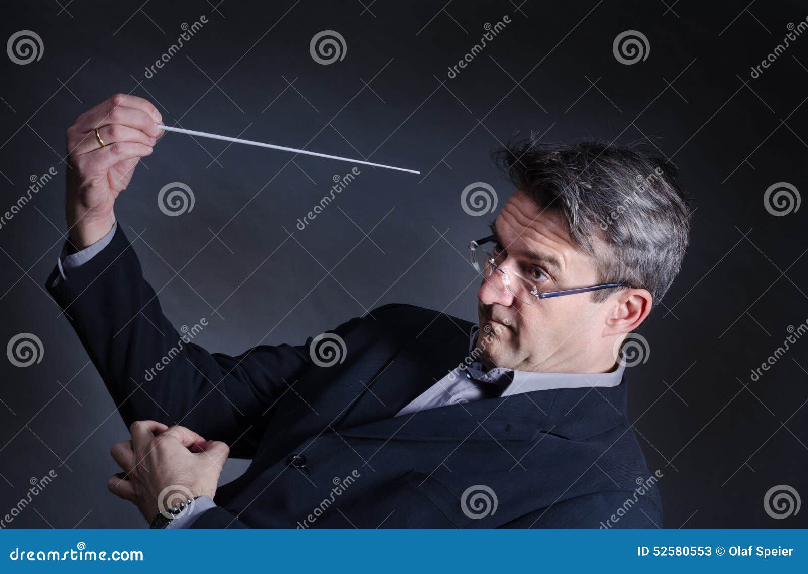 Mad conductor stock image. Image of portrait, male, musician - 52580553