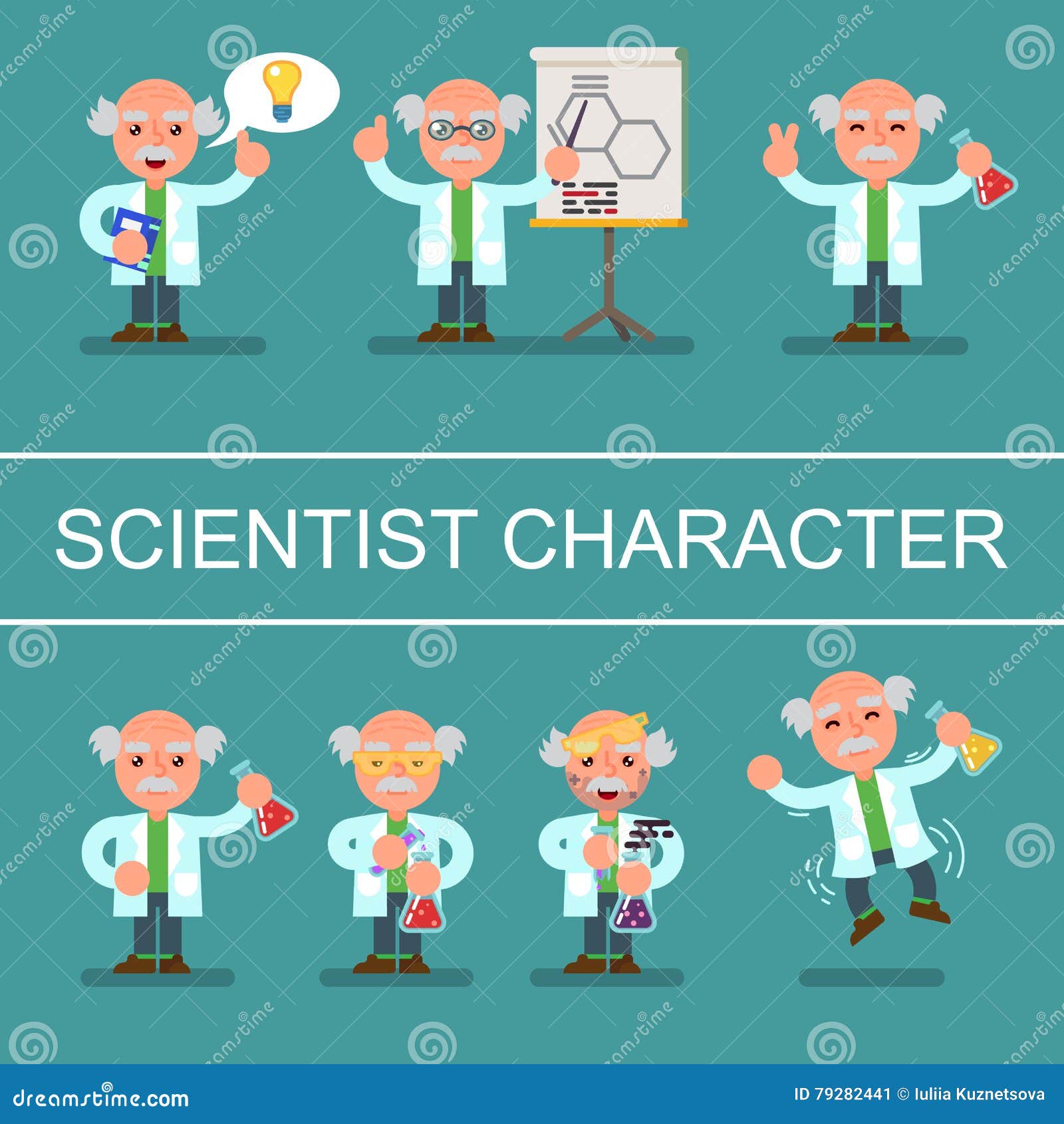 Professor Or Scientist Cartoon Character With Pointer Discussing ...