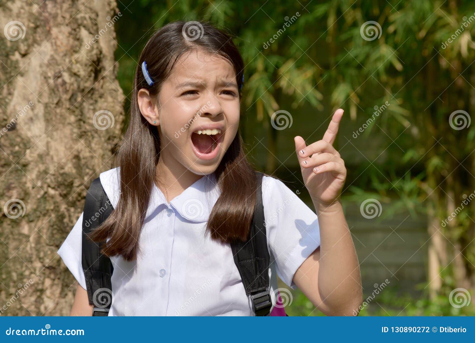 Mad Diverse Girl Student stock photo. Image of student - 130890272