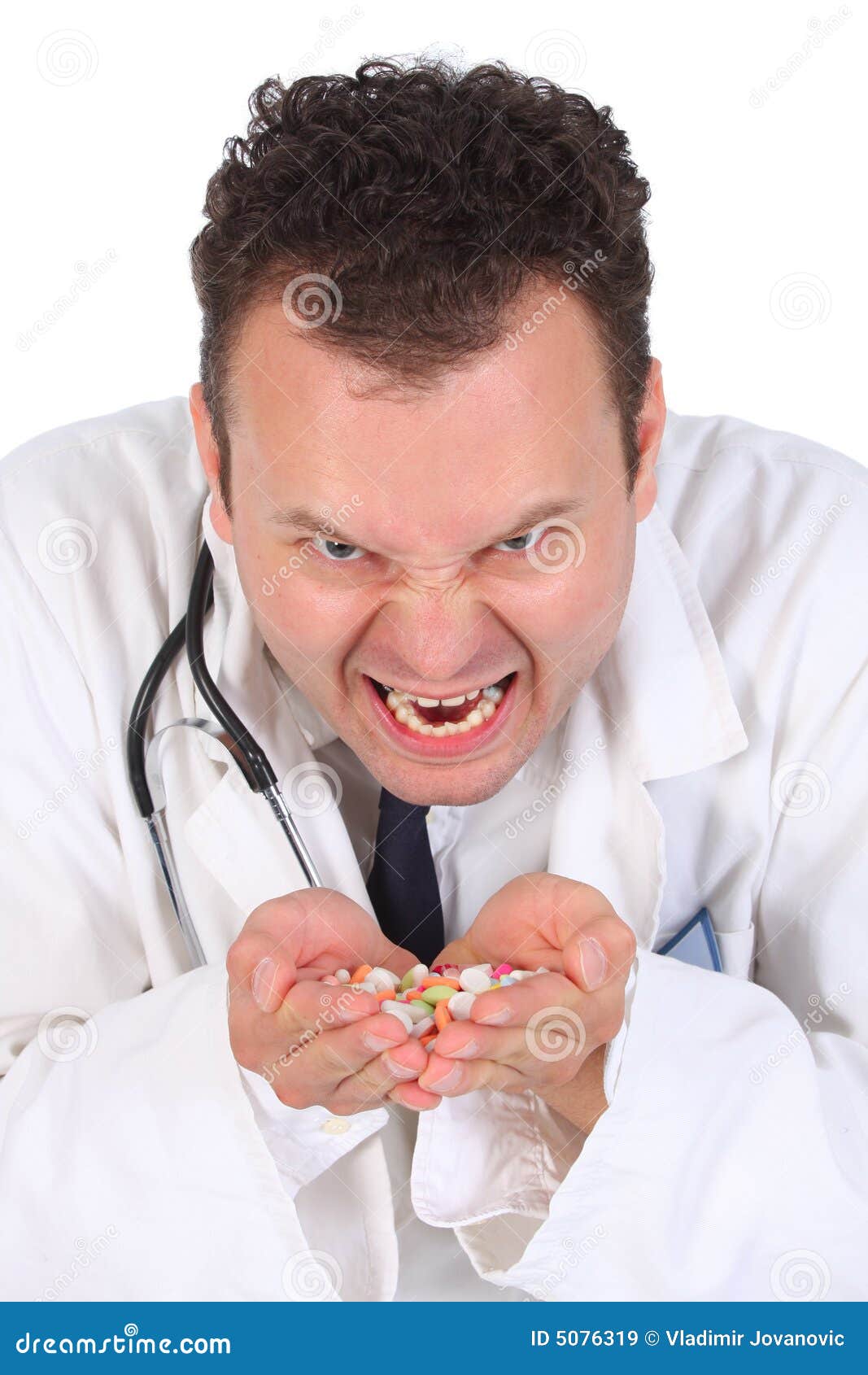 Mad doc stock image. Image of taking, lunatic, isolated - 5076319