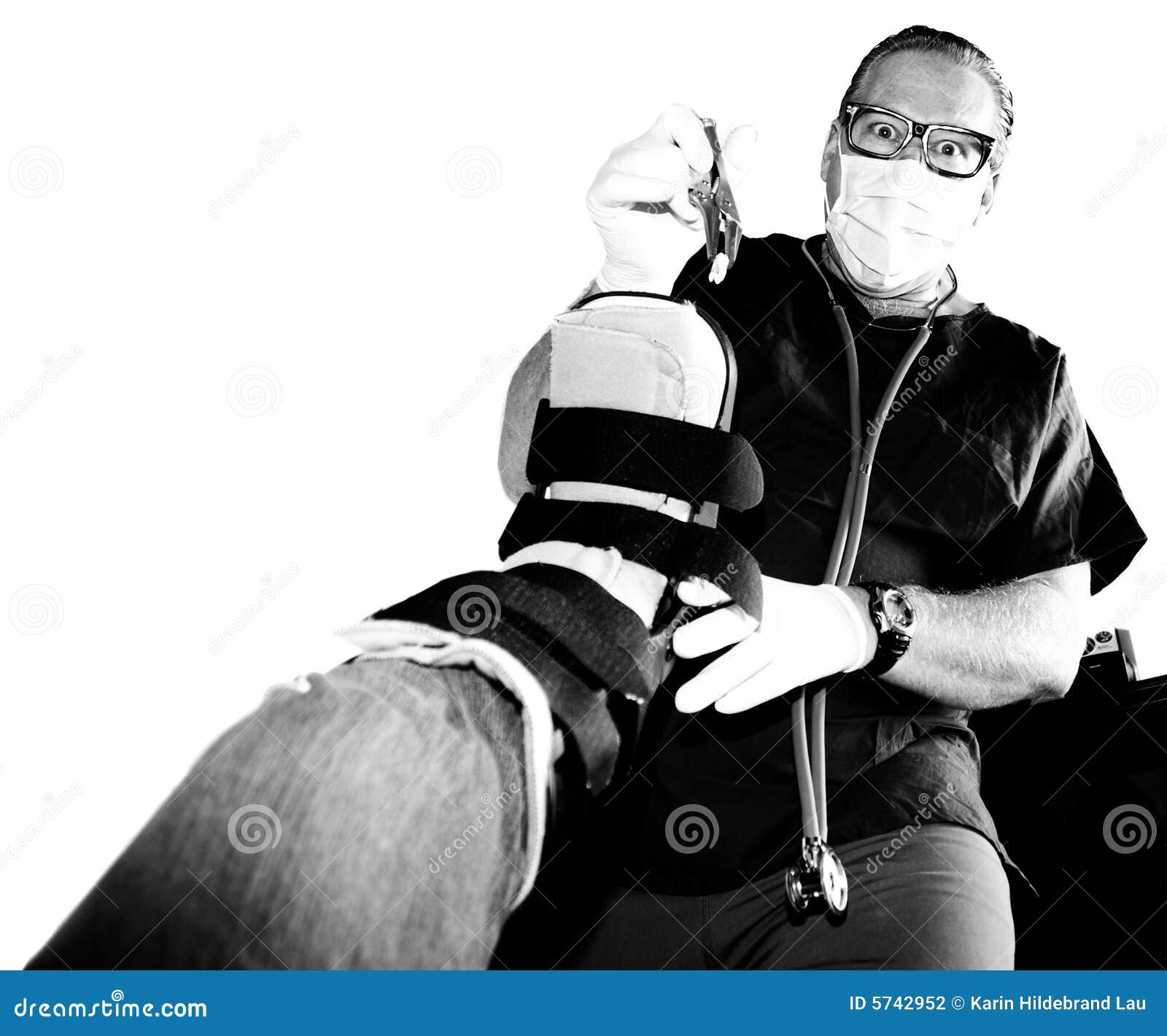 Mad Doctor stock photo. Image of medicine, looney, cast - 5742952