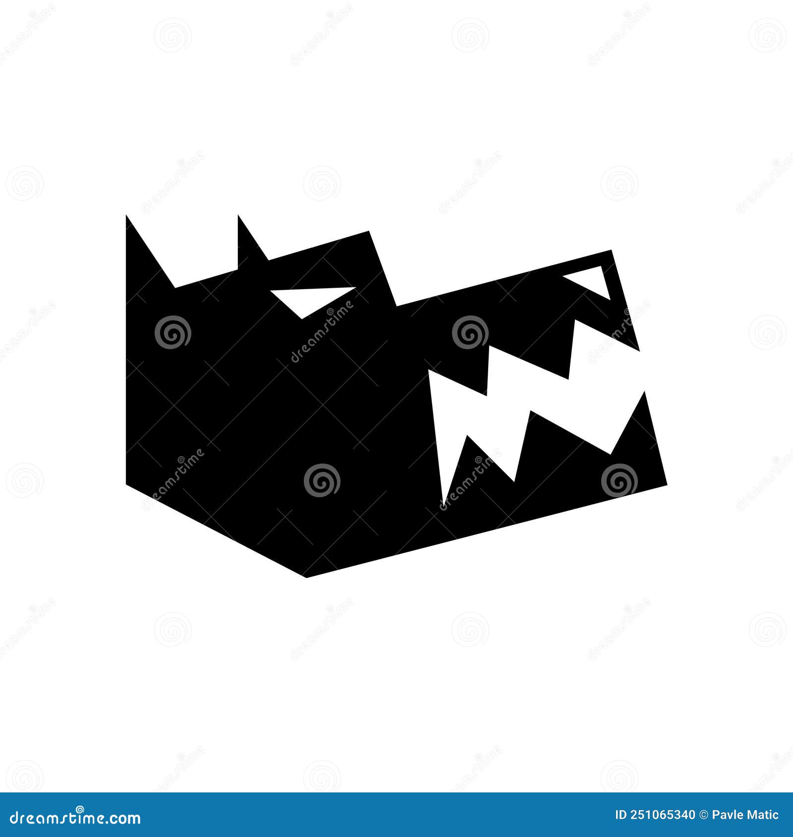 Mad Dog Head Design Icon on White Stock Vector - Illustration of vector ...