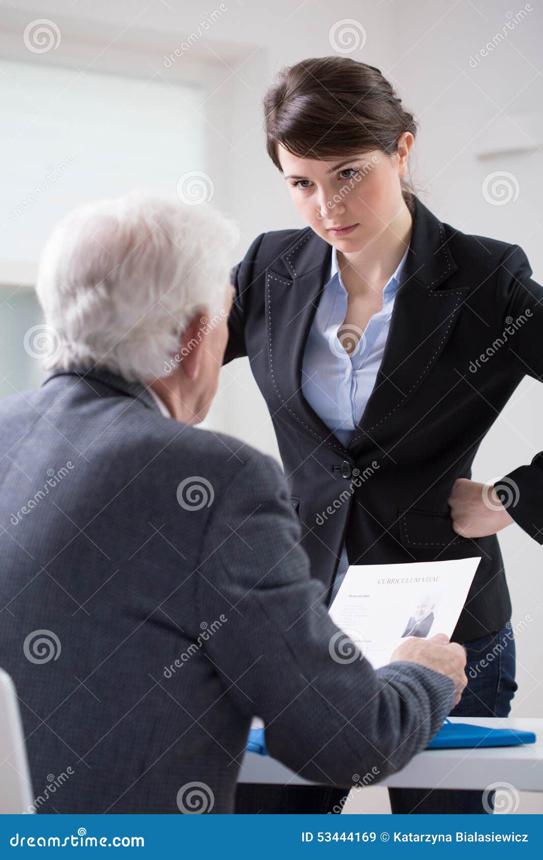 Mad Female Boss during Interview Stock Image - Image of applying ...