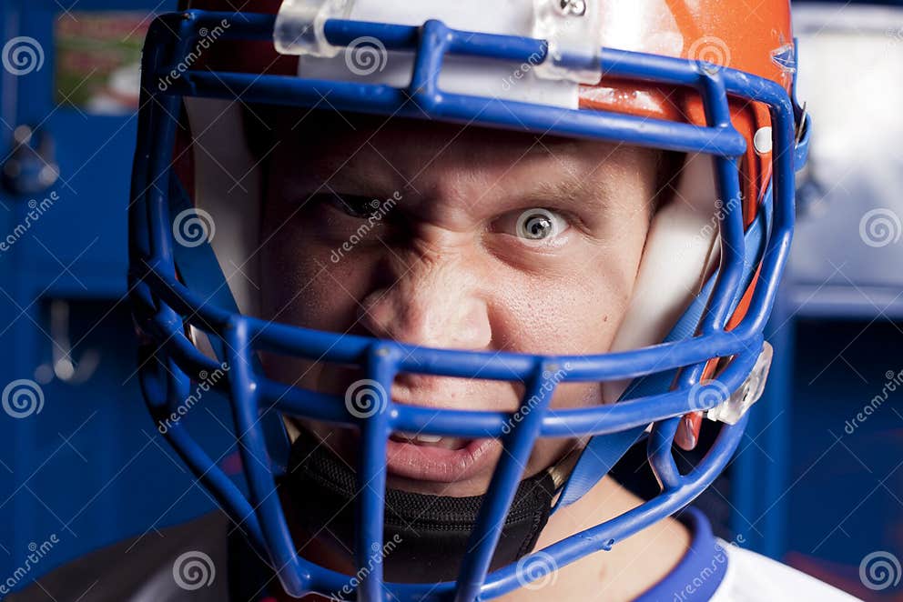 Mad Football Player stock image. Image of angry, room - 21093921