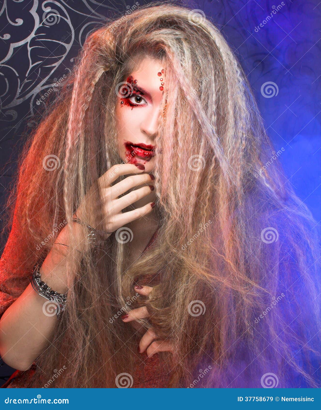 Mad girl stock image. Image of cosmetics, crime, fantasy - 37758679