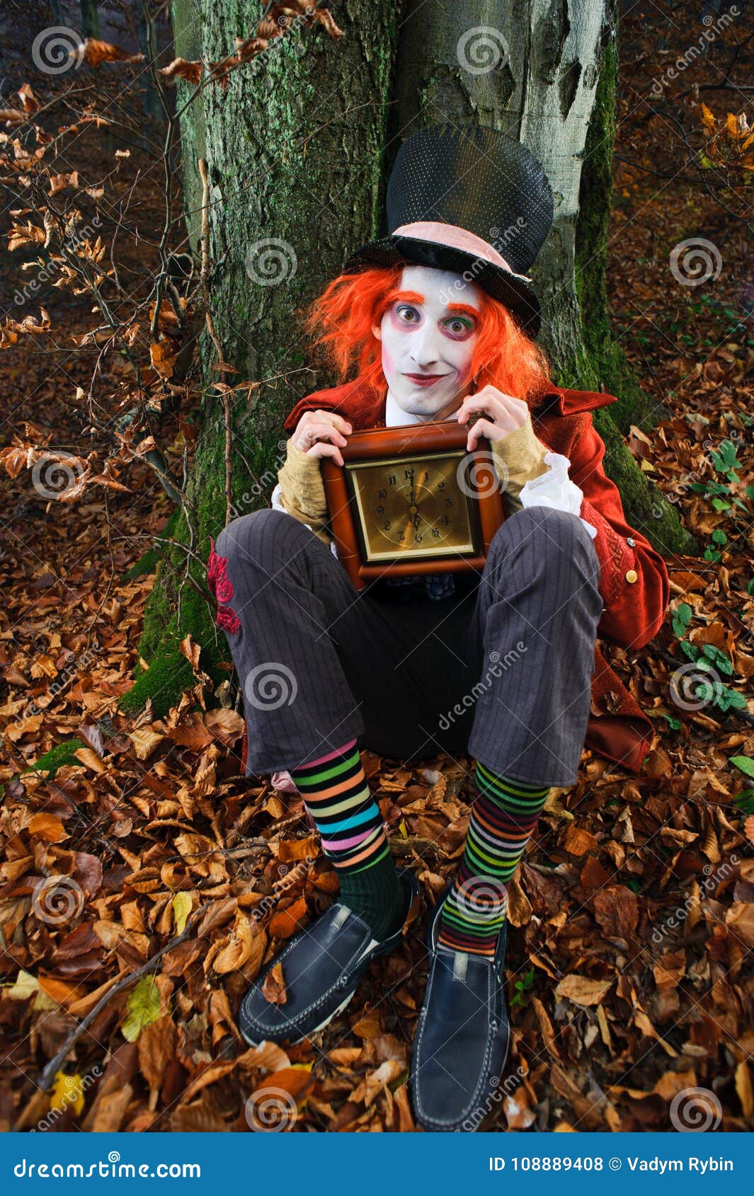 Mad Hatter and time. stock photo. Image of strange, weird - 108889408