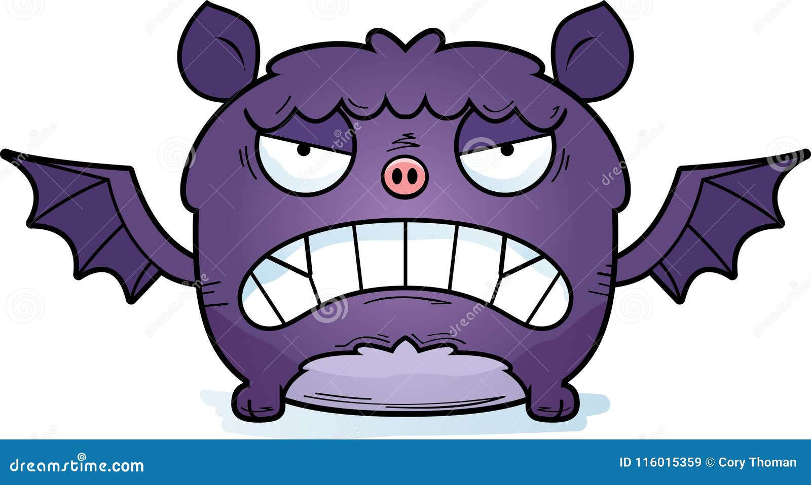 Mad Little Bat stock vector. Illustration of angry, growl - 116015359