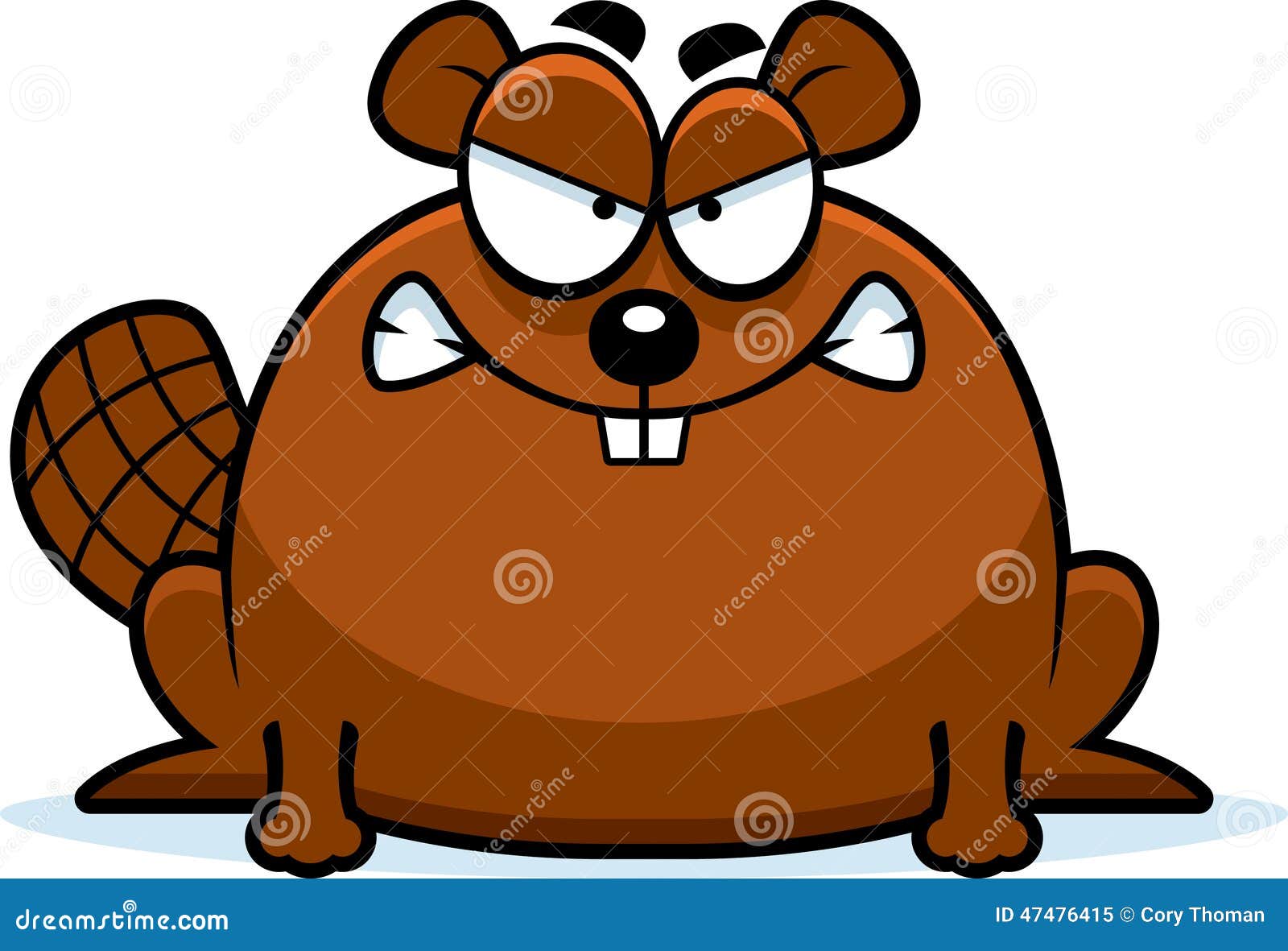 Mad Little Beaver stock vector. Illustration of graphic - 47476415