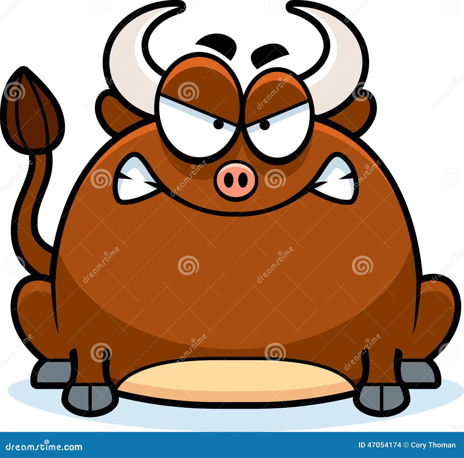 Mad Little Bull stock vector. Illustration of raging - 47054174