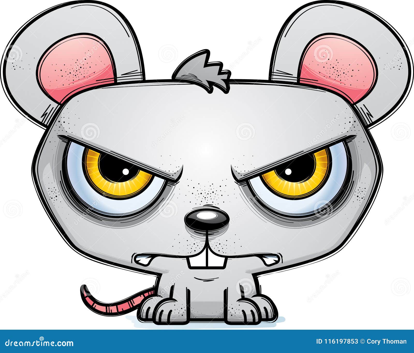 Mad Little Cartoon Mouse stock vector. Illustration of rodent - 116197853