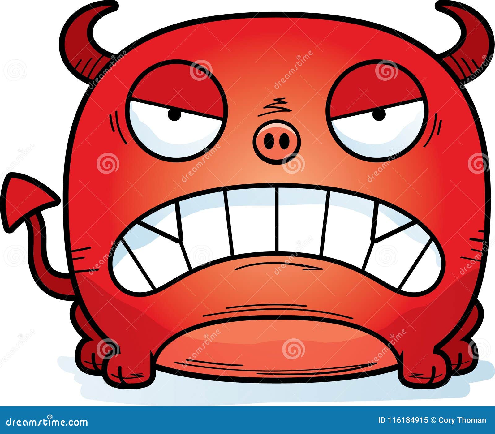 Mad Little Devil stock vector. Illustration of animal - 116184915