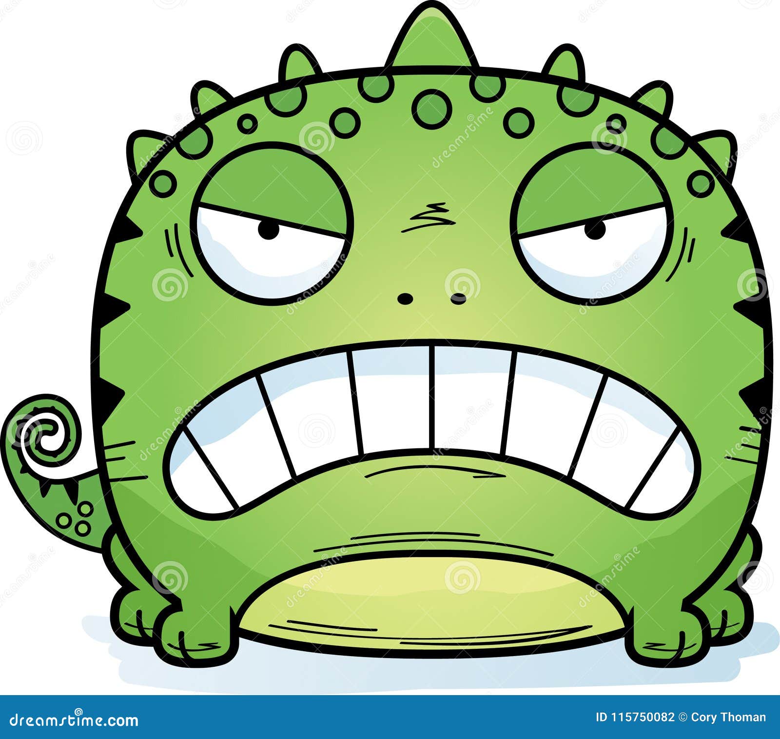 Mad Little Lizard stock vector. Illustration of clip - 115750082