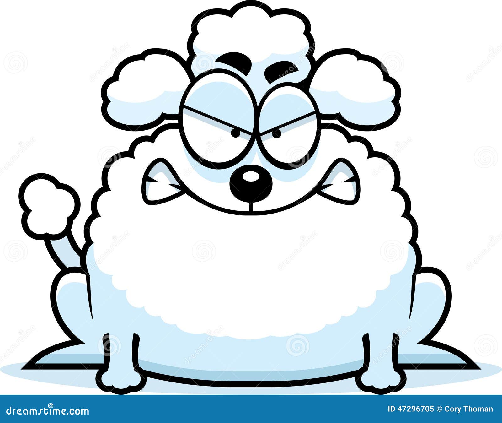 Mad Little Poodle stock vector. Illustration of fluffy - 47296705