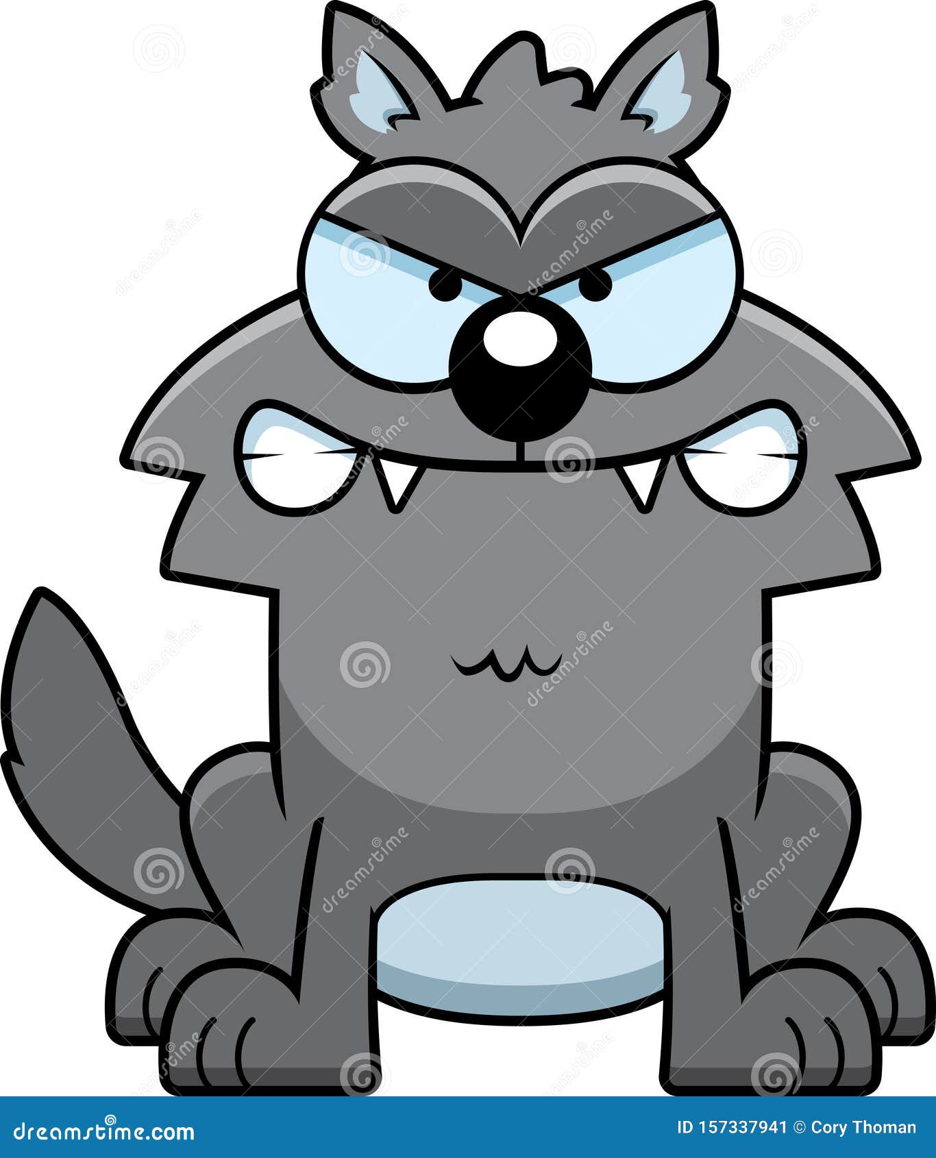 Mad Little Wolf stock vector. Illustration of wolf, furious - 157337941