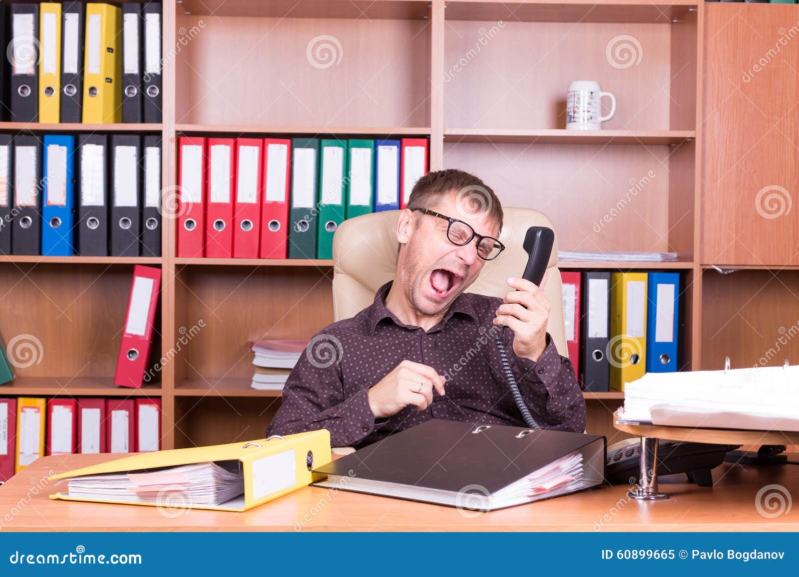 Mad man shout on the phone stock image. Image of holding - 60899665