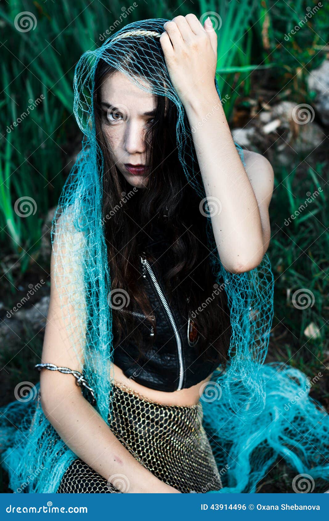 Mad Mermaid Got Caught in the Net Stock Photo - Image of angry ...