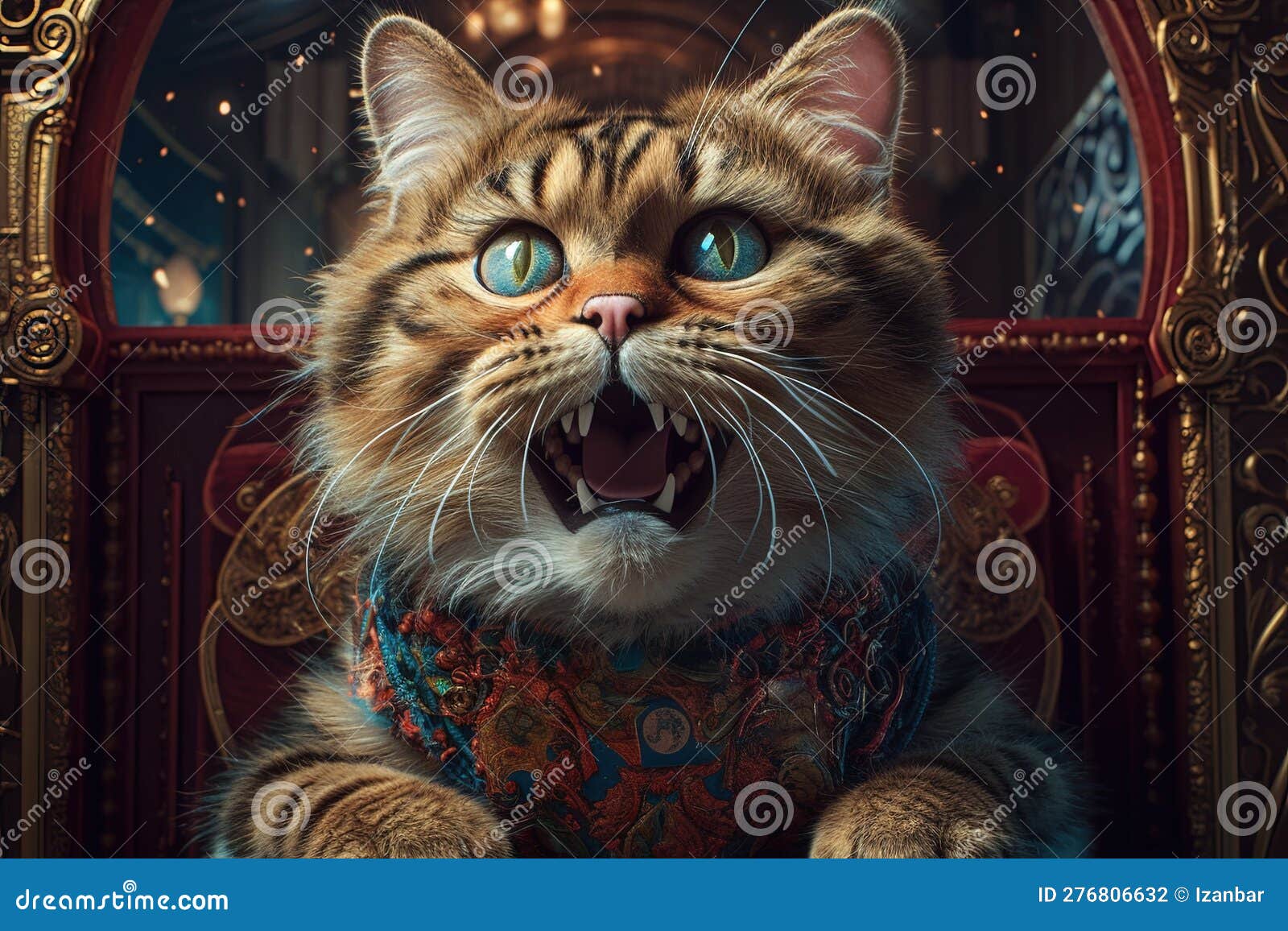 Mad Muppet Cat Illustration Generative Ai Stock Illustration ...