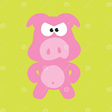 Mad Pig/Swine stock vector. Illustration of animal, adult - 10325017