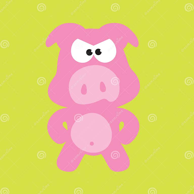 Mad Pig/Swine stock vector. Illustration of animal, adult - 10325017