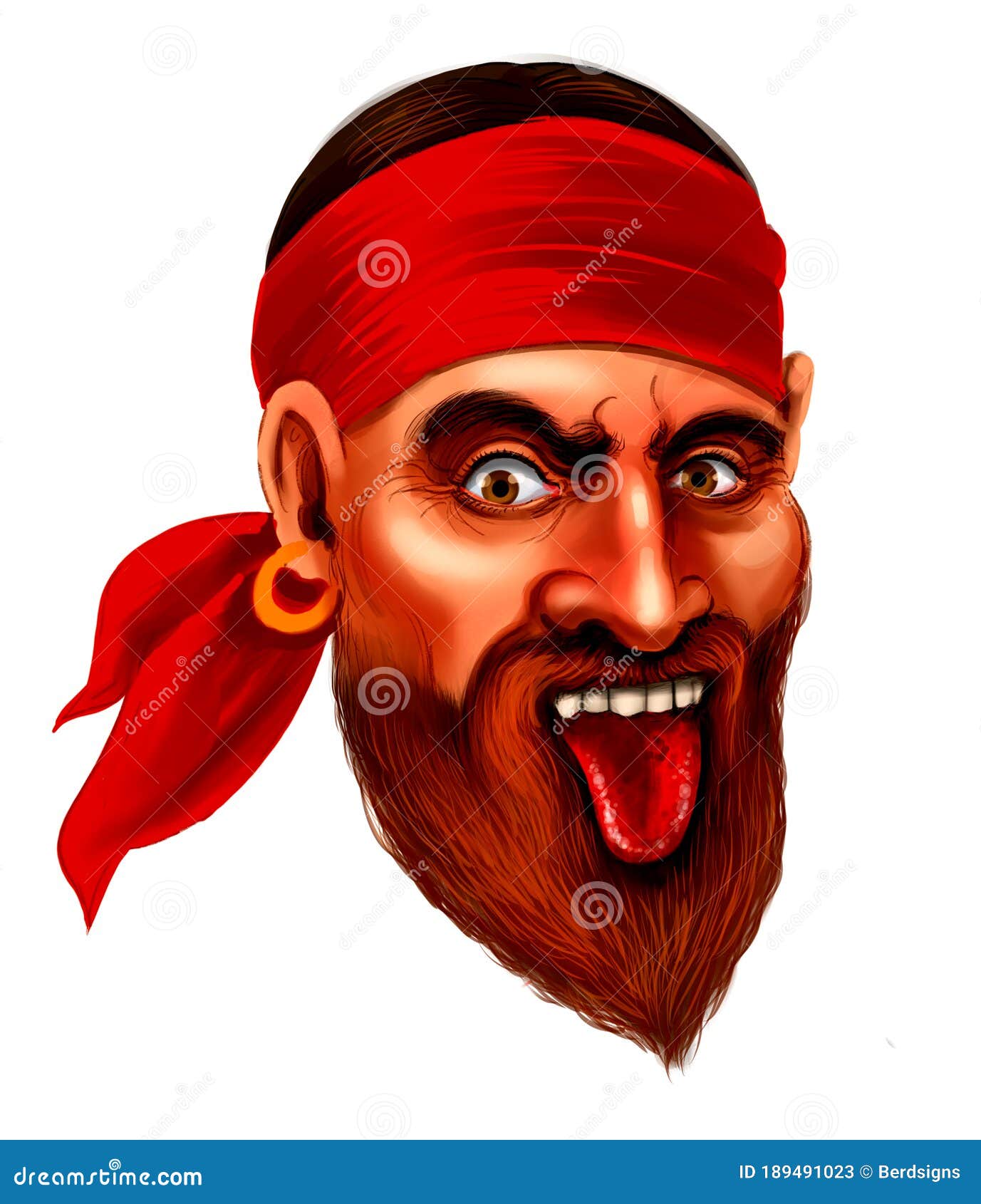 Mad pirate stock illustration. Illustration of sailor - 189491023