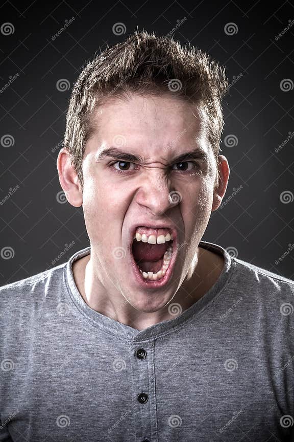 Mad stock image. Image of studio, real, hair, angry, portrait - 36653877