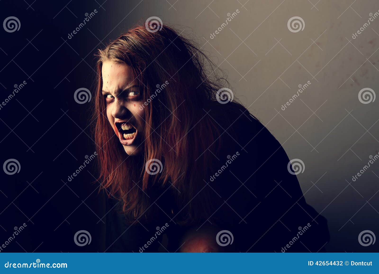 Mad possessed girl stock photo. Image of hell, magic - 42654432