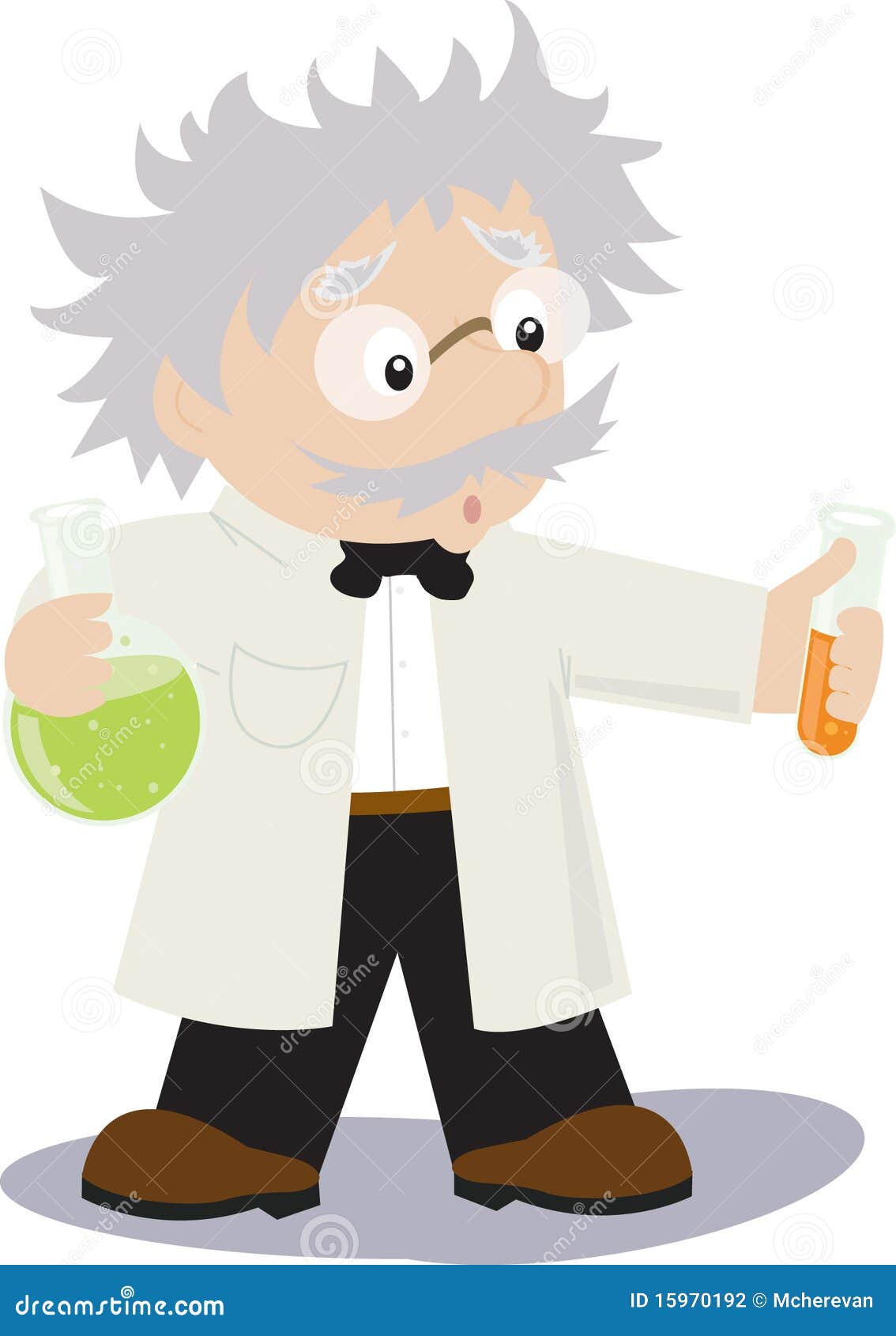 Mad professor stock vector. Illustration of science, technology - 15970192