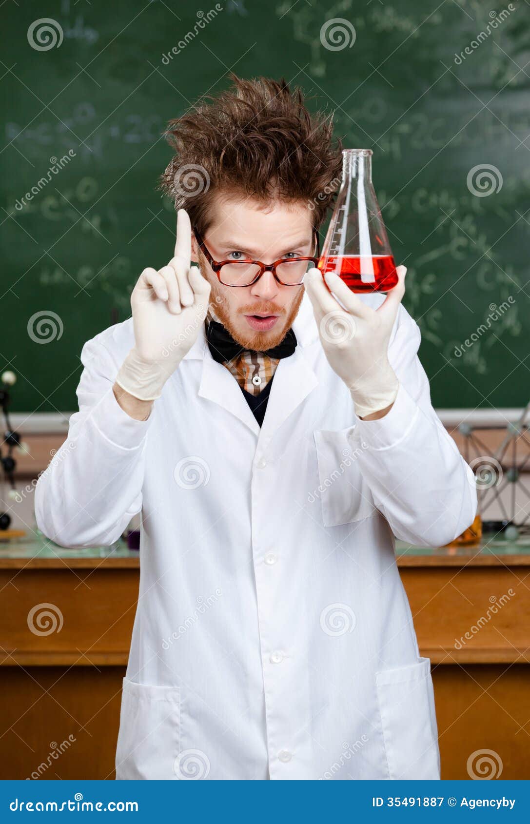 Mad professor stock image. Image of caucasian, adult - 35491887