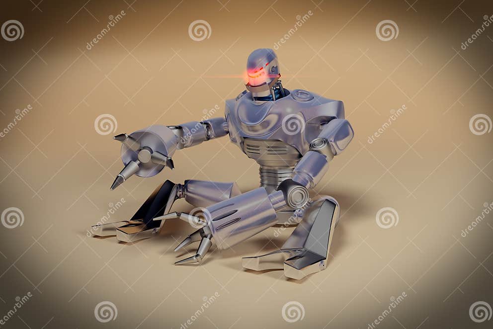 Mad Robot stock illustration. Illustration of firewall - 24859105