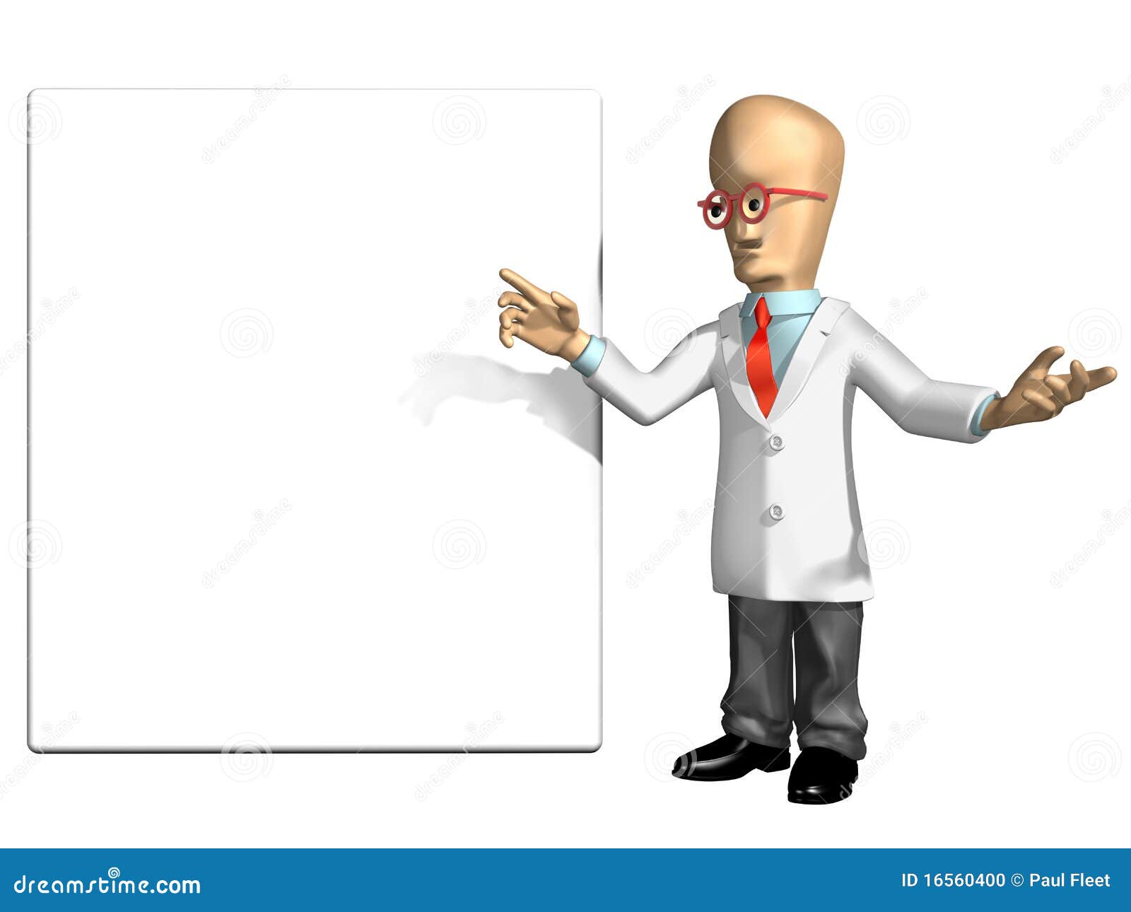 Scientist Lecturer Speaks At Board With Chart And Diagram Cartoon ...