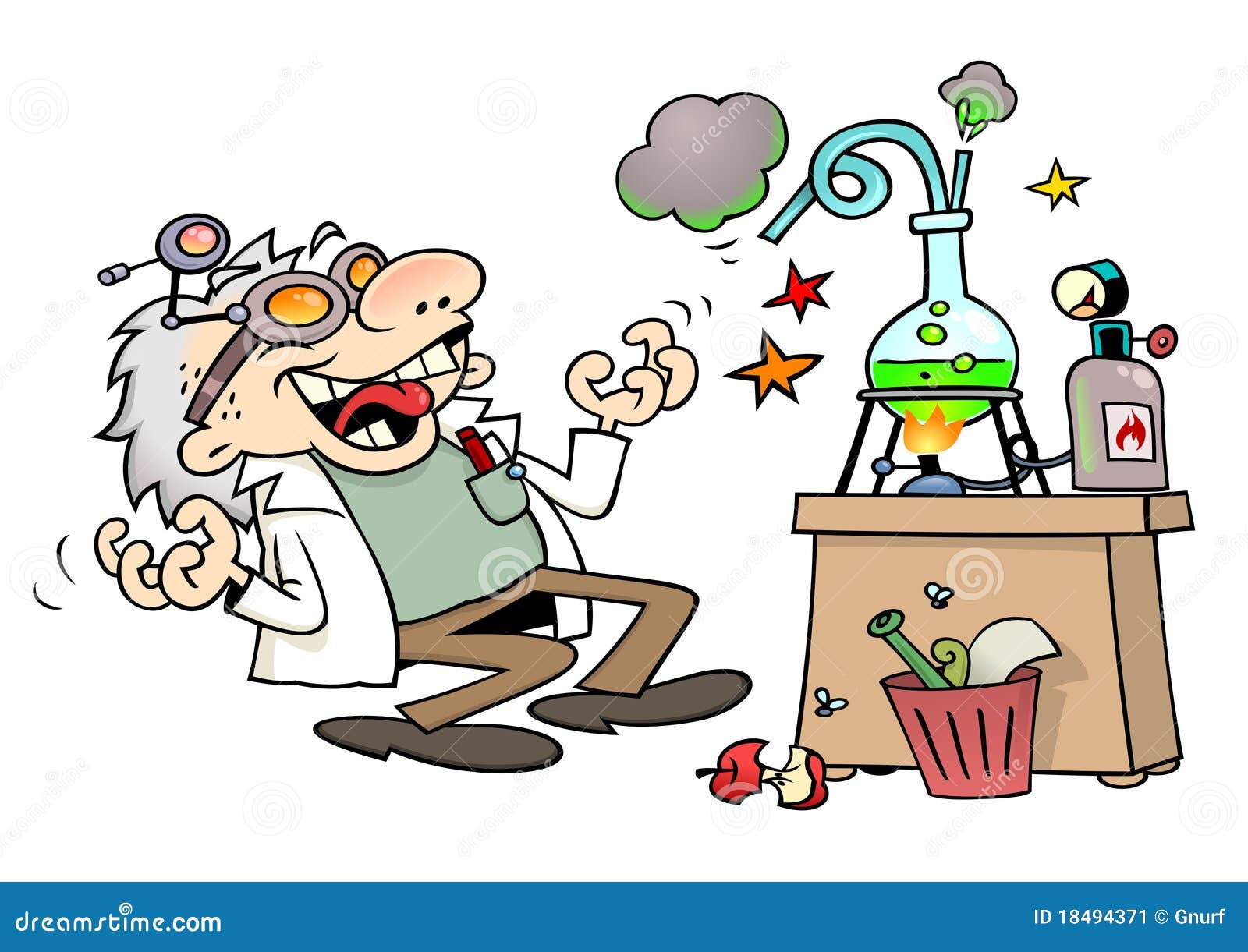 Mad Scientist Lab Cartoon