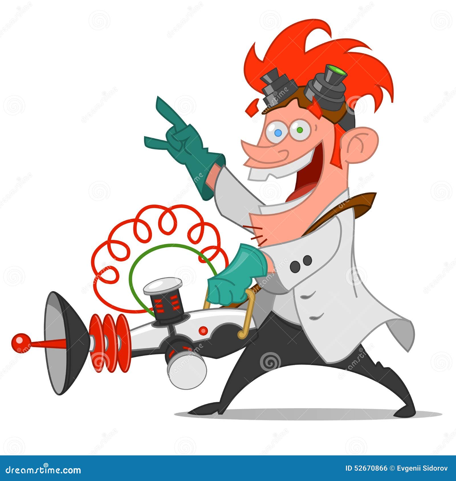 Mad scientist stock vector. Illustration of crazy, madness - 52670866