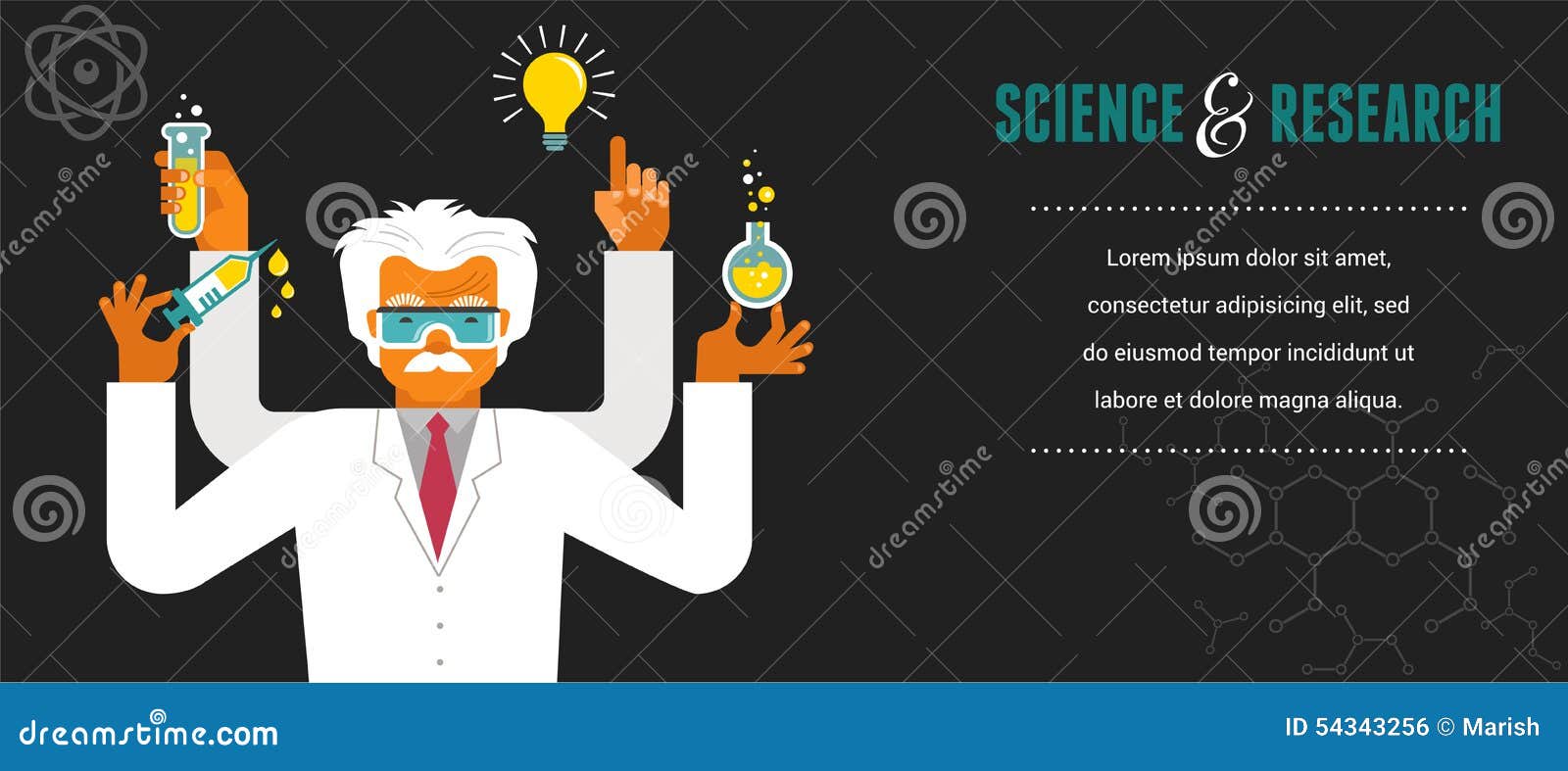 Mad Scientist - Research, Bio Technology Stock Vector - Illustration of ...