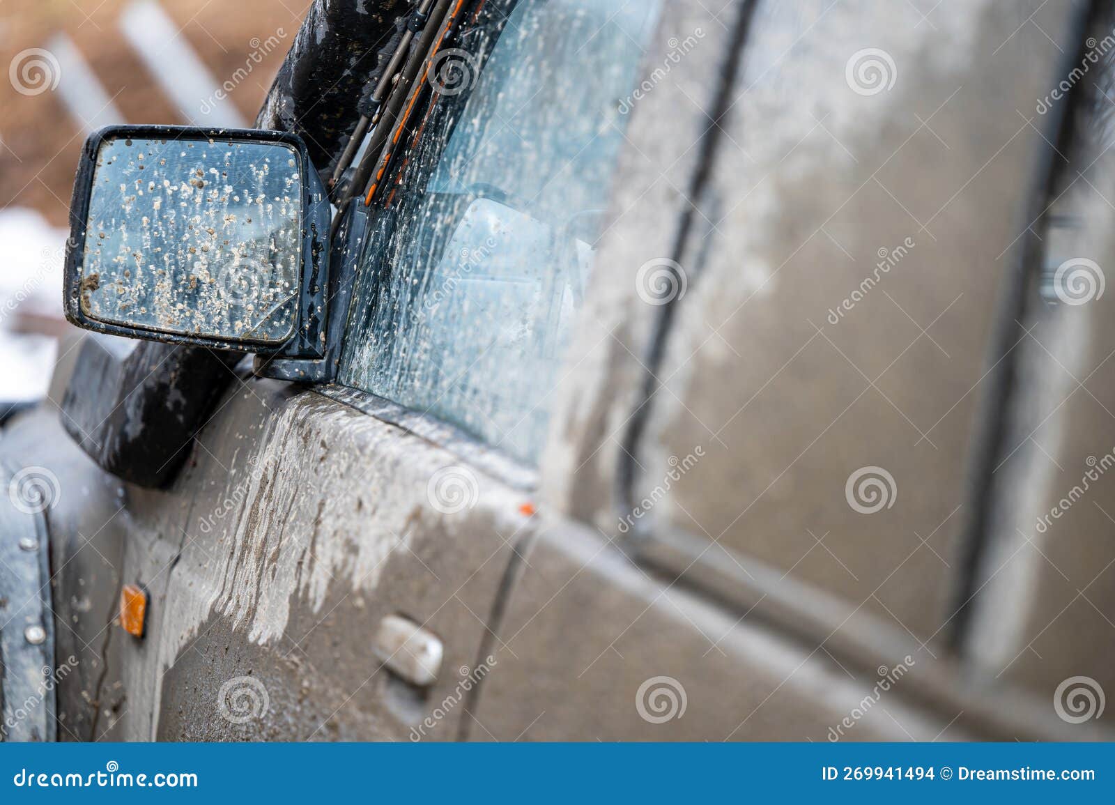 Dirty Car Side. Splash and Texture of Mud on a Car. Mad Splattered 4x4 ...