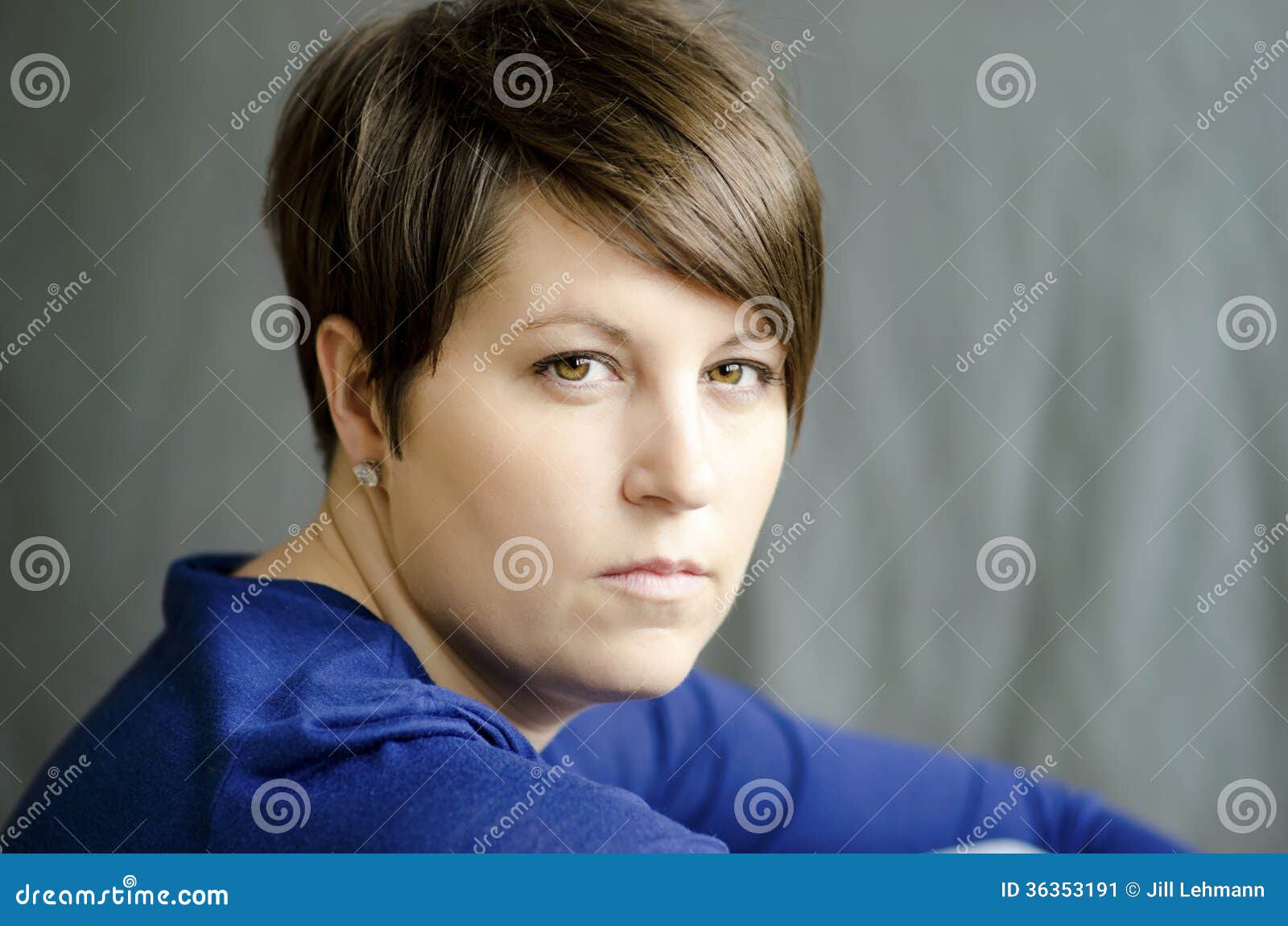 Female Staring Intensely at the Camera Stock Image - Image of cruel ...