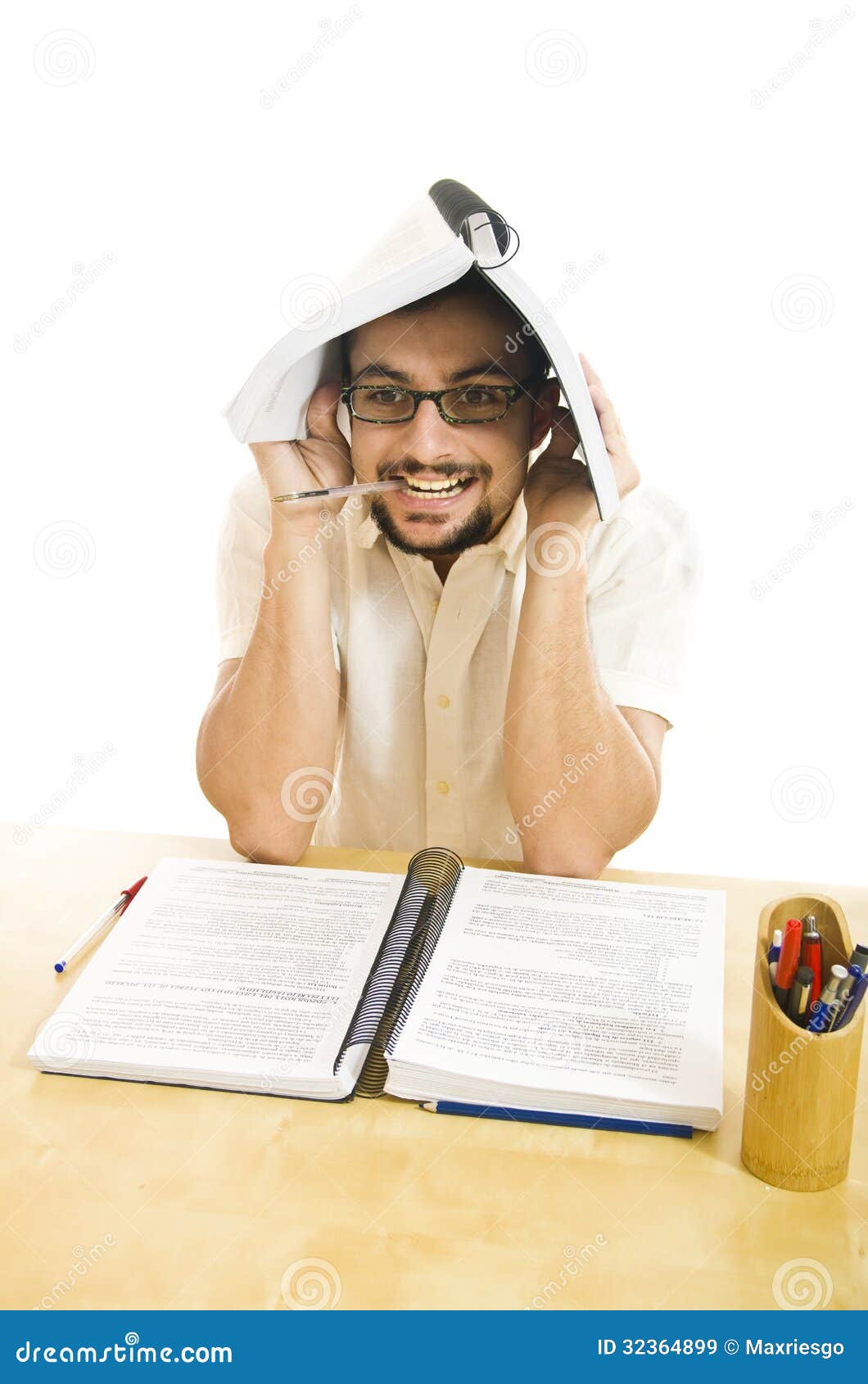 Mad student stock image. Image of notebook, crazy, person - 32364899