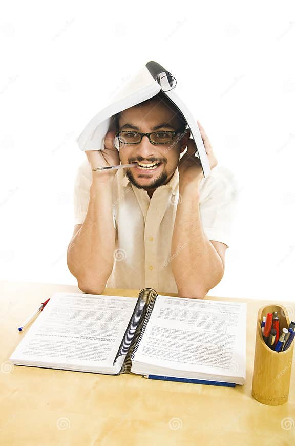 Mad student stock image. Image of notebook, crazy, person - 32364899