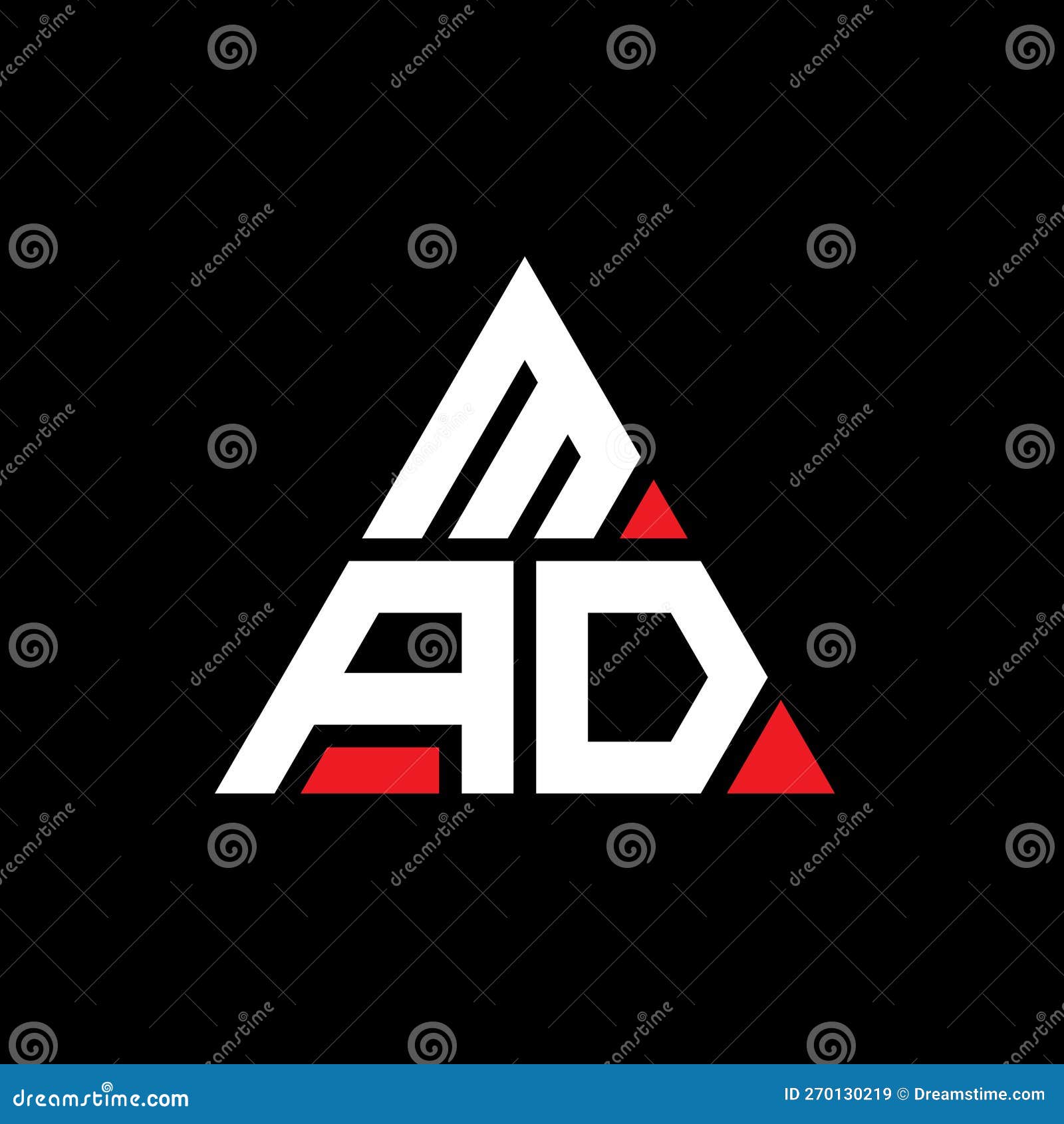MAD Triangle Letter Logo Design with Triangle Shape. MAD Triangle Logo ...