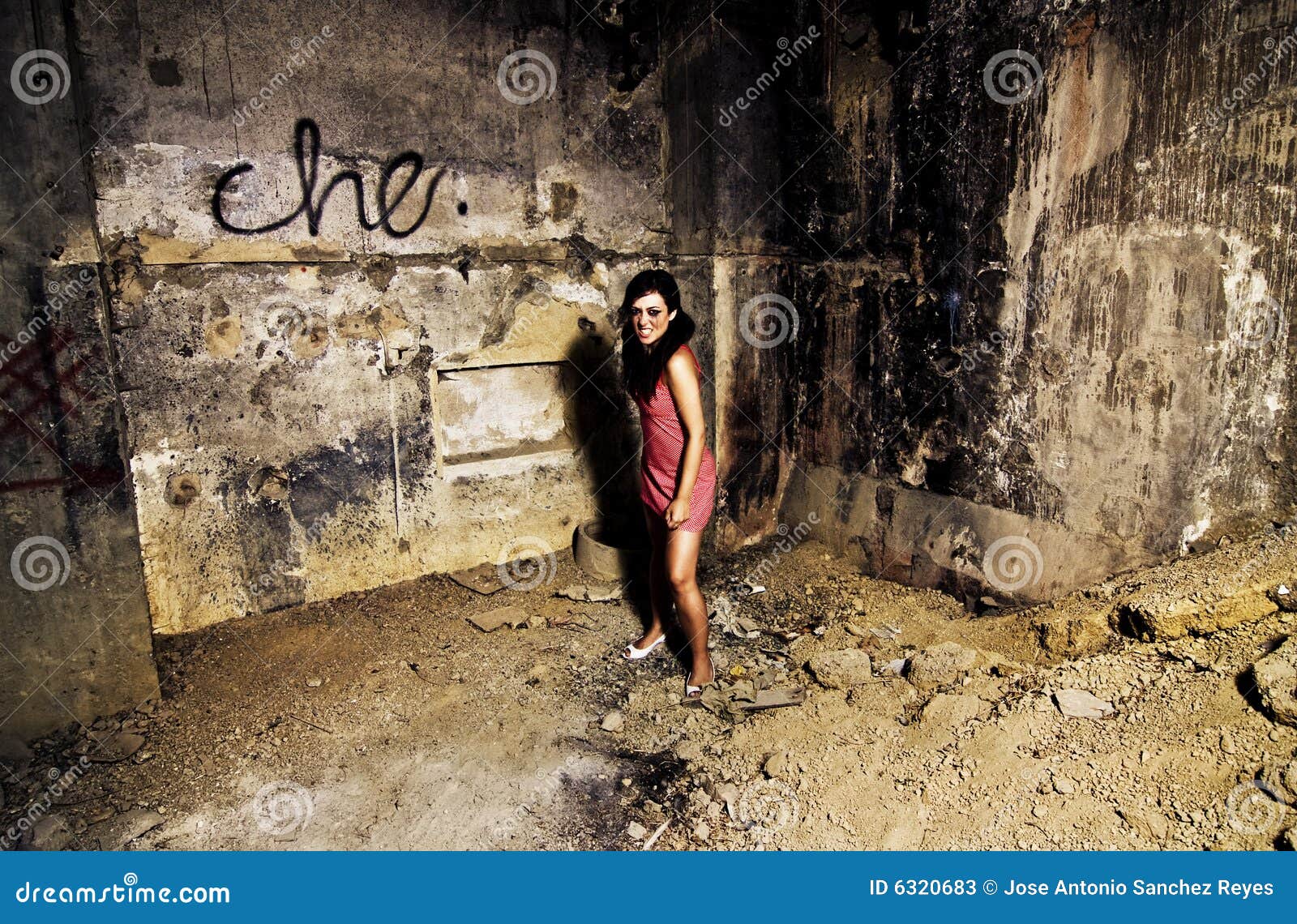 Mad woman stock image. Image of burnt, grunge, concrete - 6320683